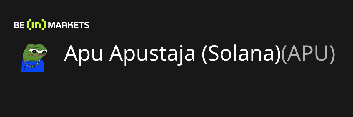 Apu Apustaja (Solana) (APU-APUSTAJA-SOL) Price, MarketCap, Charts and ...