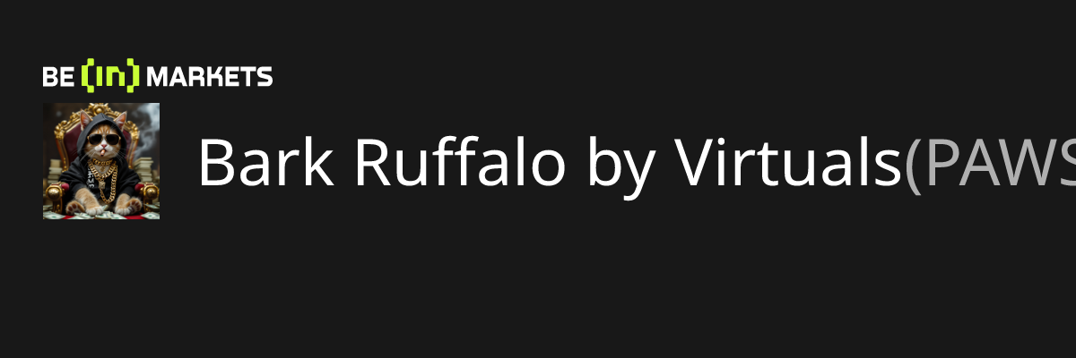Bark Ruffalo by Virtuals (BARK-RUFFALO-BY-VIRTUALS) Price, MarketCap, Charts and Fundamentals ...