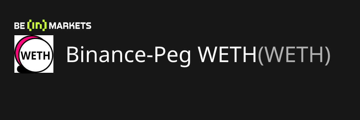 Binance-Peg WETH (BINANCE-PEG-WETH) Price, MarketCap, Charts and ...