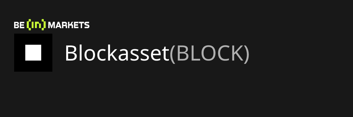 Blockasset (BLOCKASSET) Price, MarketCap, Charts and Fundamentals Info ...