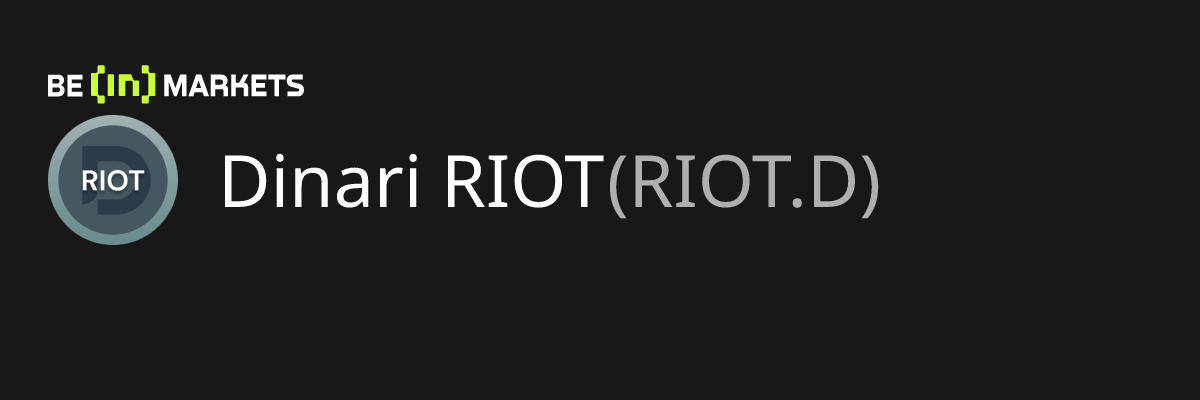 Dinari RIOT (RIOT.D) Price, MarketCap, Charts and Fundamentals Info ...