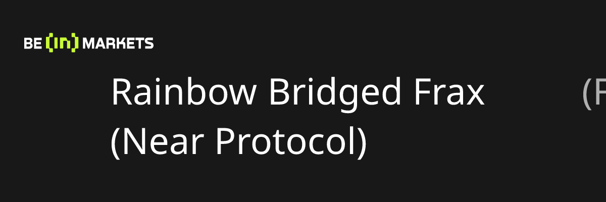 Rainbow Bridged Frax (Near Protocol) (FRAX) Price, MarketCap, Charts ...