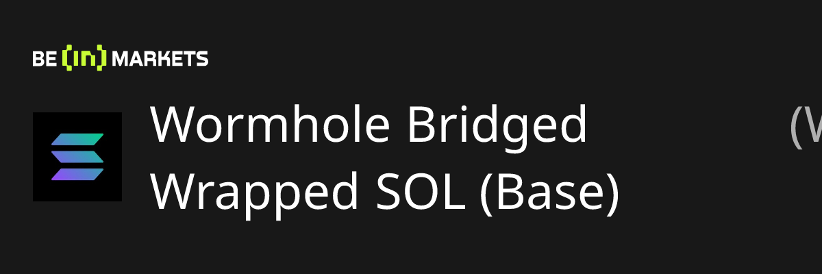 Wormhole Bridged Wrapped SOL (Base) (WSOL) Price, MarketCap, Charts and ...