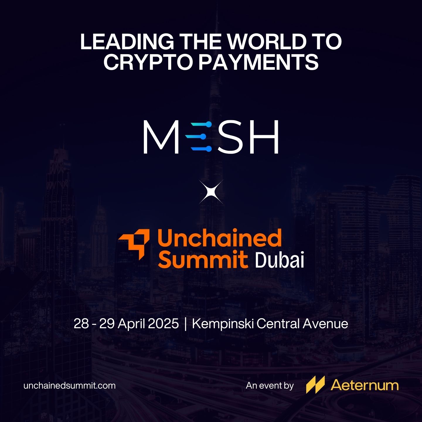 Mesh Joins Unchained Summit as Platinum Sponsor